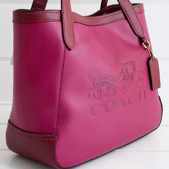 Coach | Bags | Coach Tote 27 Bag Bright Violet Colorblock With Horse ...